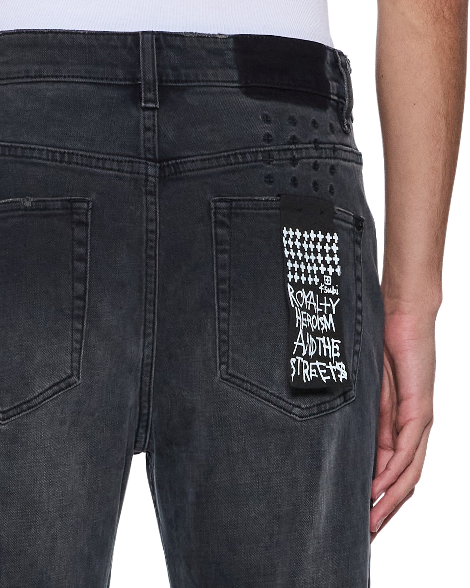Mens Hazlow 3rd Degree Black Straight Denim Jeans | Ksubi