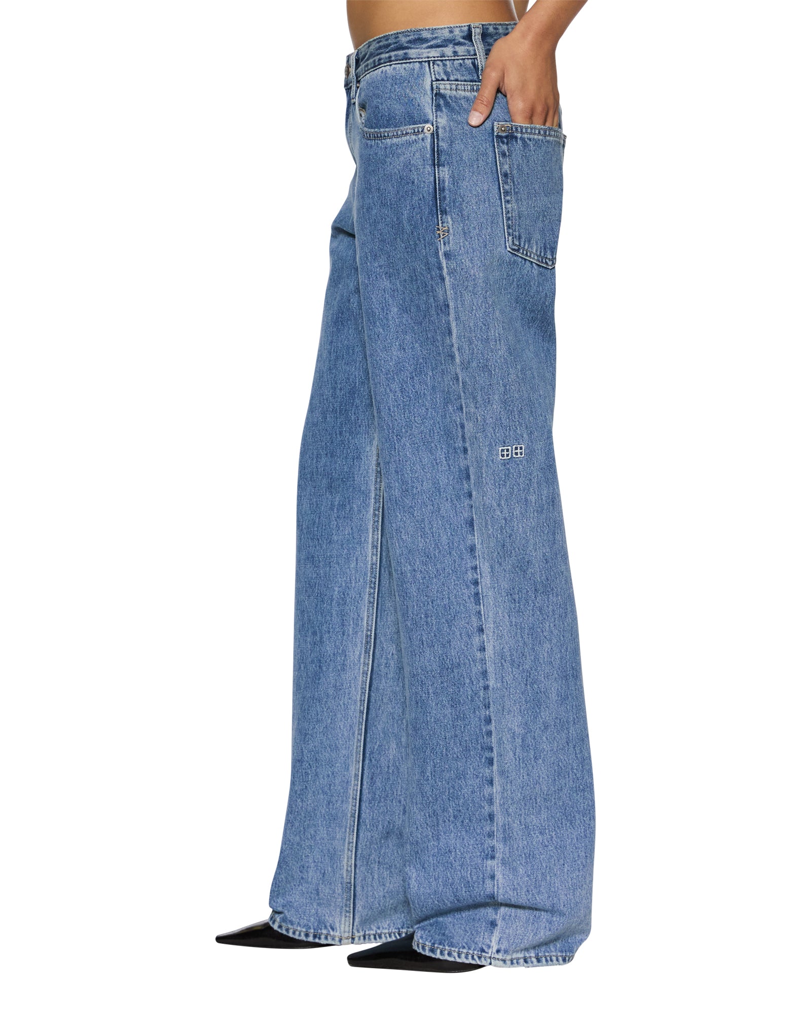 Low Rider Low Rise Jeans Heritage - Blue Denim | Ksubi