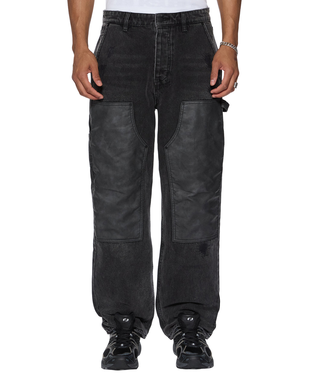 Mens Operator Pant Torqued Black Relaxed Denim Jeans | Ksubi
