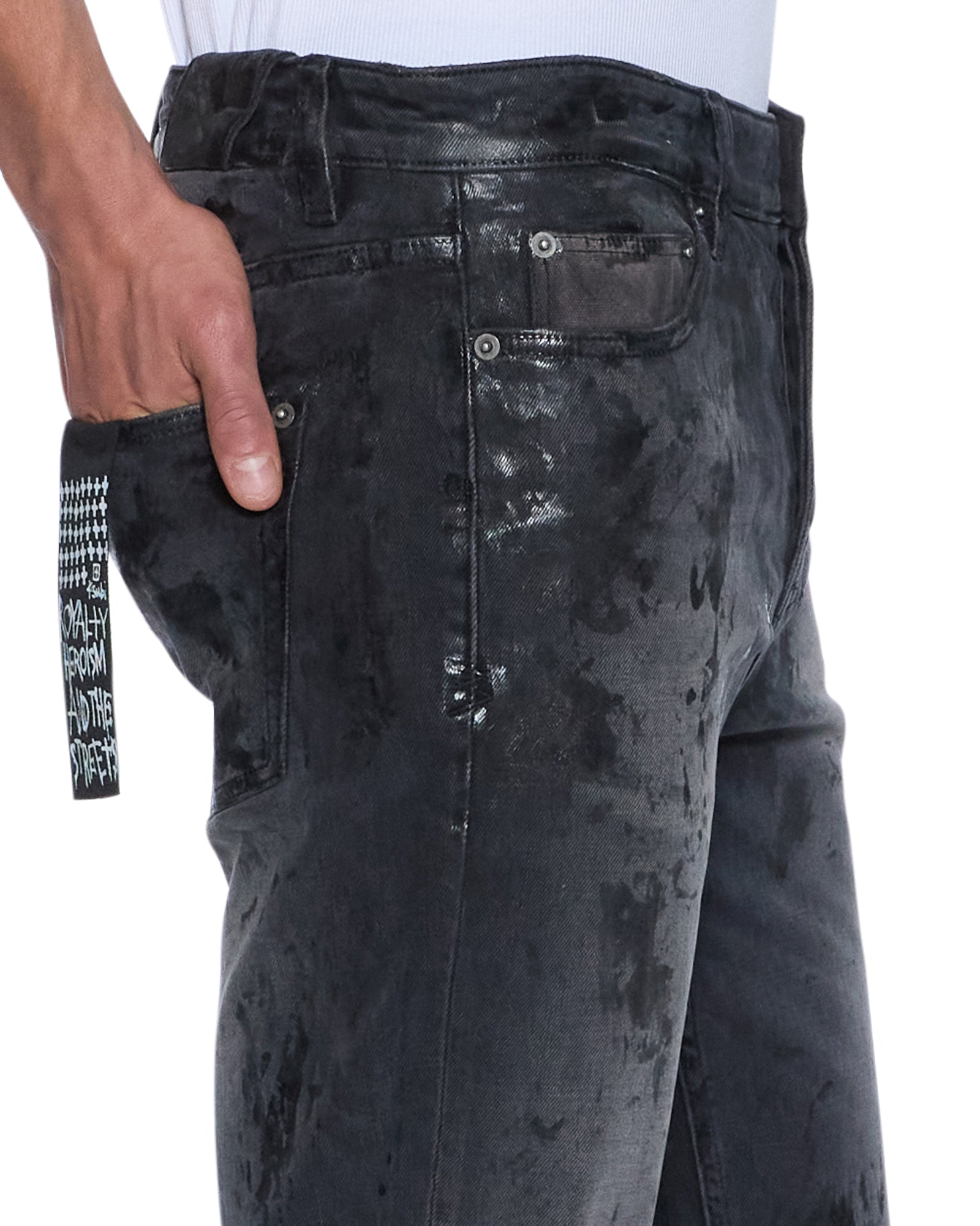 Mens Chitch Powder Grey Praying Slim Denim Jeans | Ksubi