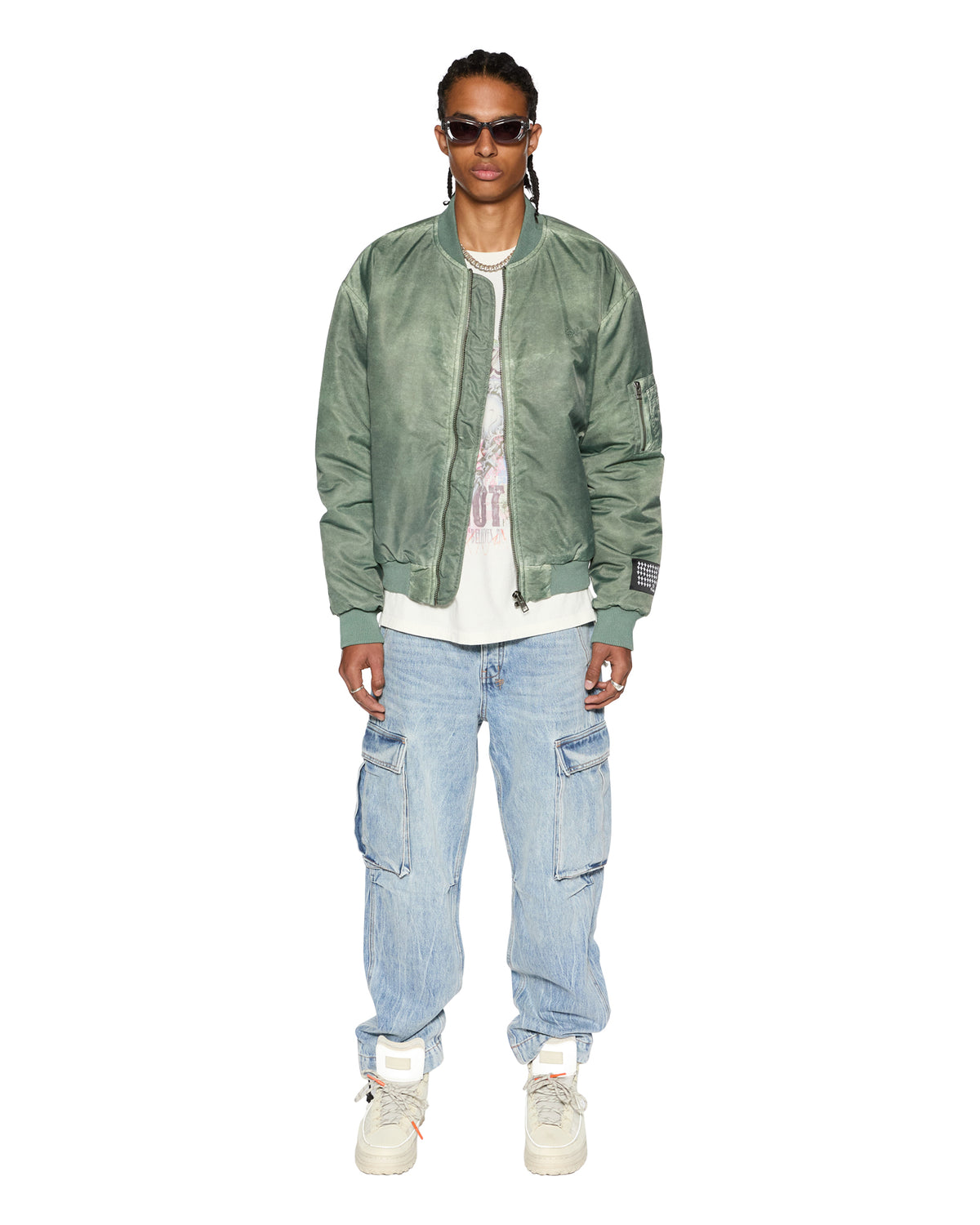 Mens Royalty Bomber Khaki Overdye Jackets | Ksubi