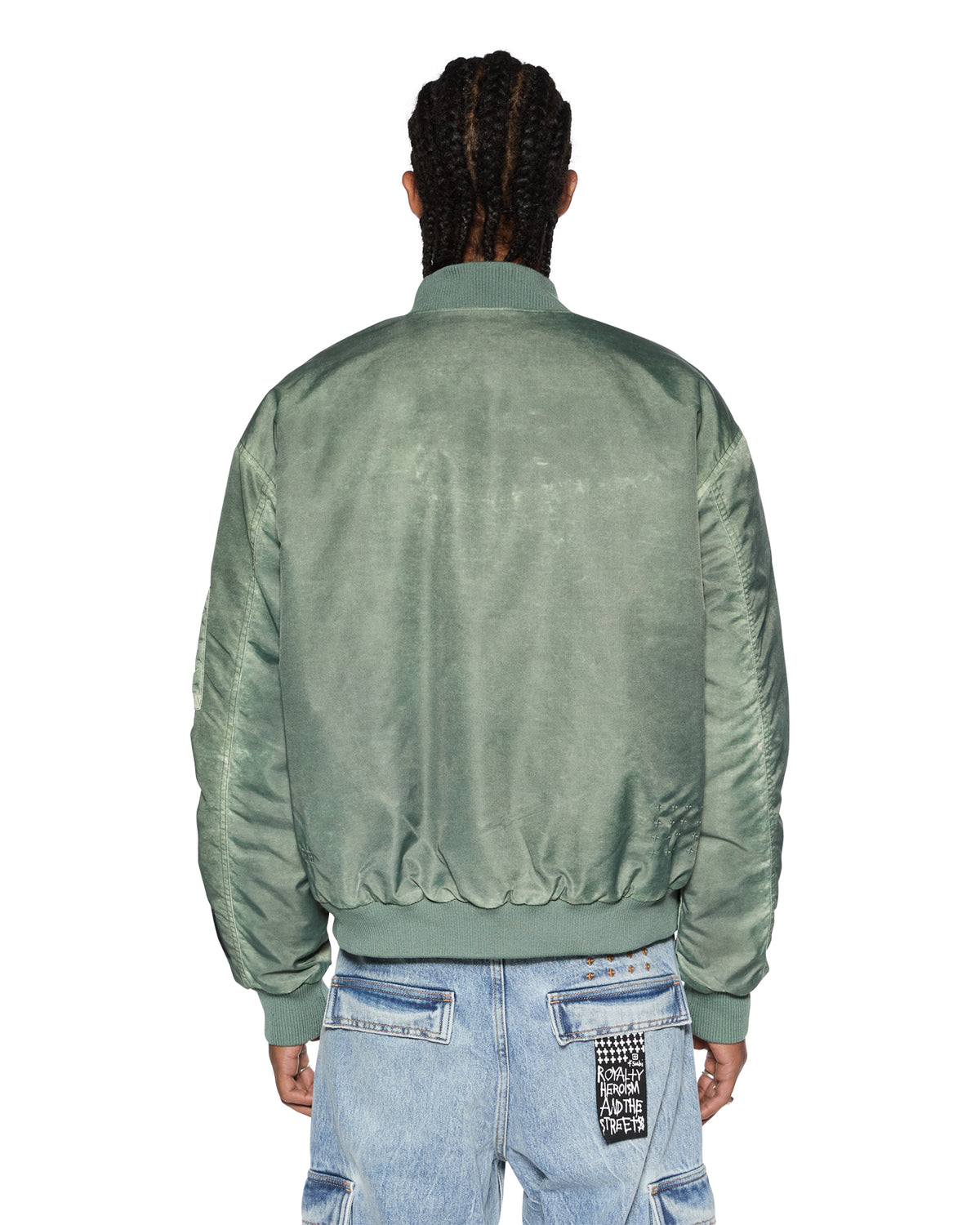 Mens Royalty Bomber Khaki Overdye Jackets | Ksubi