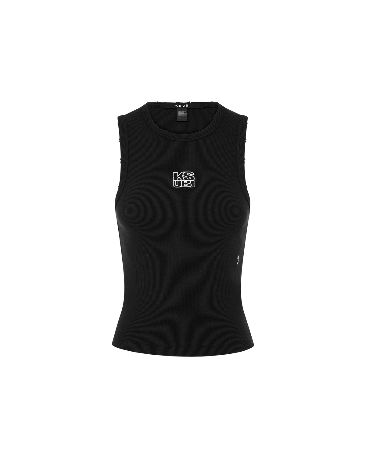 Womens Stacked Syndicate Tank Xtra Black Fashion Tops | Ksubi