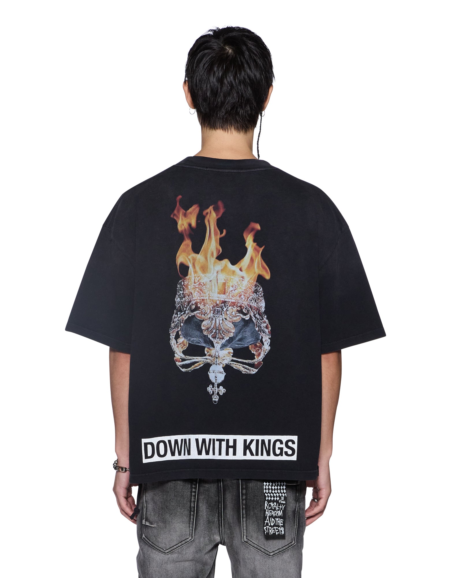 Mens Kings Halen Ss Tee Black Fade Tees | Ksubi